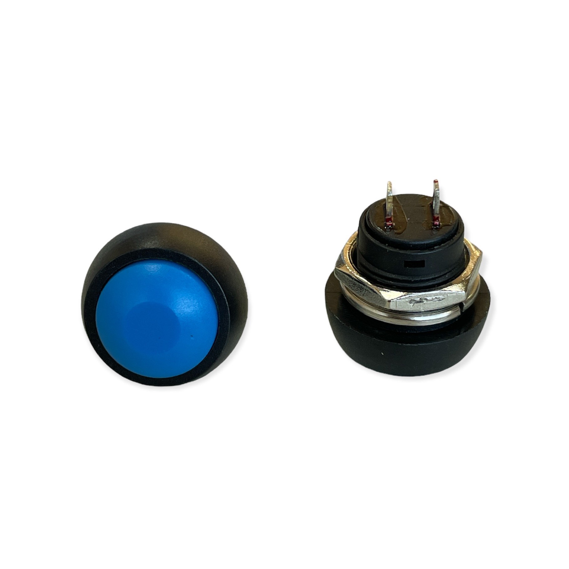 CHAVE PUSHBUTTON NA 12MM IMPERMEÁVEL 5A 250V AZUL