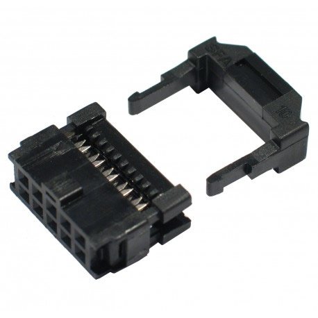 CONECTOR FEMEA LATCH 10 VIAS P/FLAT CABLE CONNFLY