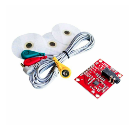 Sensor Cardiaco Arduino AD8232 ECG com Cabo Triplo e Eletrodos