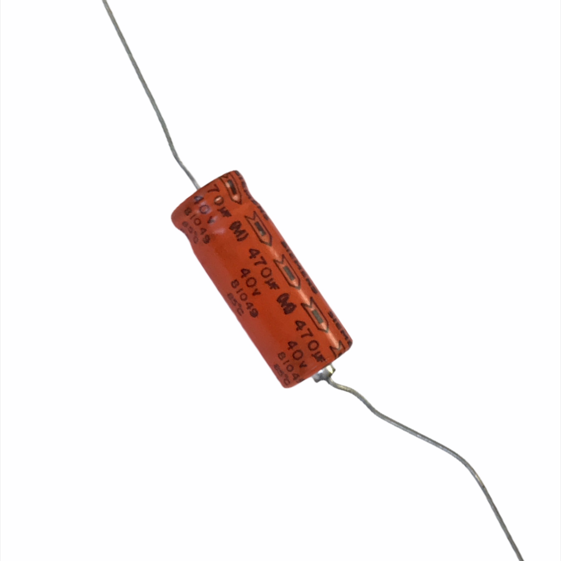 CAPACITOR ELETROLITICO AXIAL 470UF 40V 81000/81049 85 GRAUS 8X11MM SIEMENS