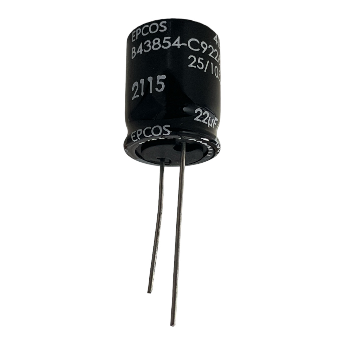 CAPACITOR ELETROLITICO RADIAL 22UF 400V B43854C9226M 105 GRAUS 16X20M