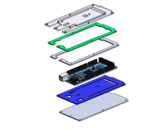 CASE PARA ARDUINO MEGA 2560 ACRILICO CRISTAL