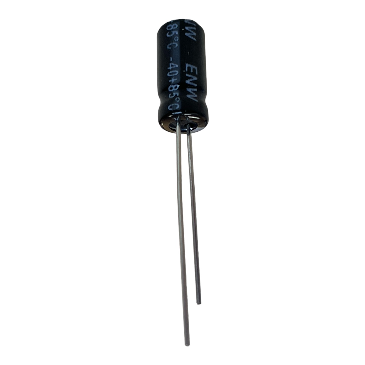 CAPACITOR ELETROLITICO RADIAL 1UF 100V 85 GRAUS 5X11MM ENW